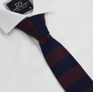 Corbata Ejecutiva Guinda a rayas anchas azul – Daniel Vercchelli – Alta ...